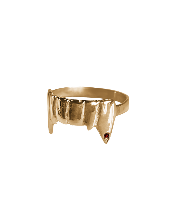 Le'Petit Fang Ring - Solid 9K Gold | Serpent & the Swan