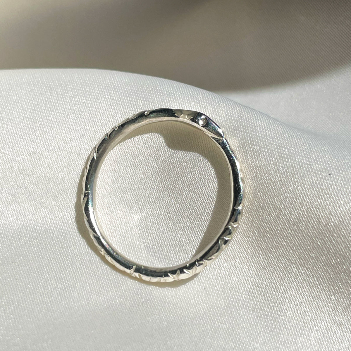 The Oracle Snake Ring Silver - Serpent & the Swan